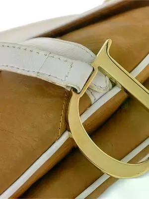 Dior 2000 Leather Saddle Handbag - Neutrals