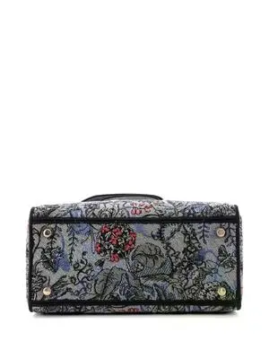 Dior Lady D-lite Embroidered Canvas Medium Satchel - Blue