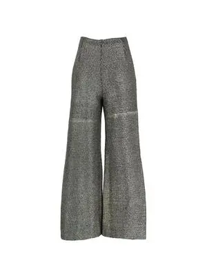 Gianfranco Ferre Flared Trousers With -tone Zigzag Pattern