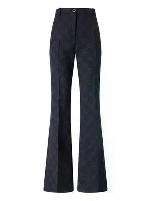 Pinko Geometric-print Flared Trousers