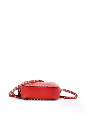 Valentino Garavani Rockstud Leather Camera Crossbody Bag - Red