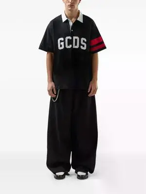 Gcds Logo Striped Polo Shirt