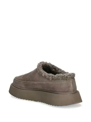 Inuikii Platform Fur-trim Slippers