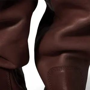 Miu Miu Foule Leather Booties - Coffee