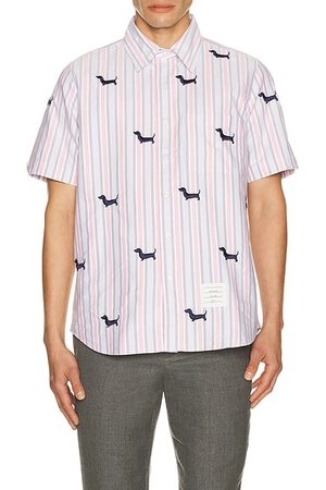 Thom Browne Straight Fit Allover Hector Shirt - Multi