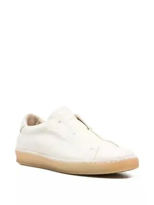 Eleventy Leather Slip-on Sneakers - Neutrals