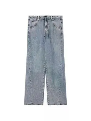 SEMICOUTURE Wide Leg Drawstring Waist Jeans