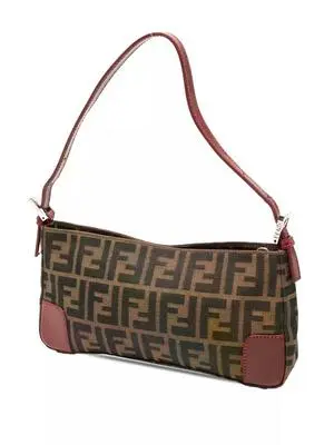 Fendi Zucca Canvas Shoulder Bag - Brown