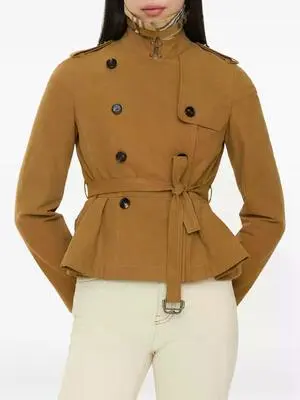 Burberry Isabella Cropped Cotton Trench Jacket