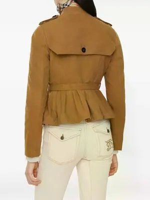 Burberry Isabella Cropped Cotton Trench Jacket