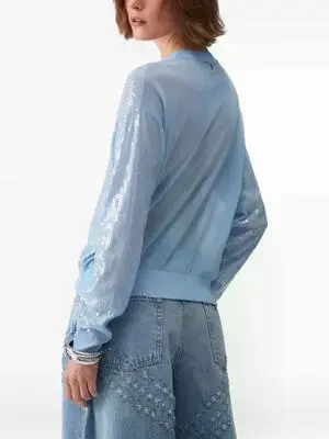 Liu Jo Long-sleeve Sequined V-neck Cardigan