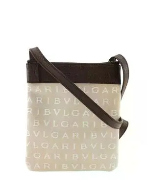 BVLGARI Logomania Canvas Crossbody Bag - Brown