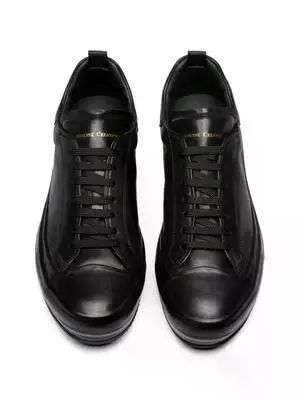 Officine Creative Leather Lace-up Sneakers - Black