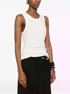 ENTIRE STUDIOS Round Neck Sleeveless Tank - White