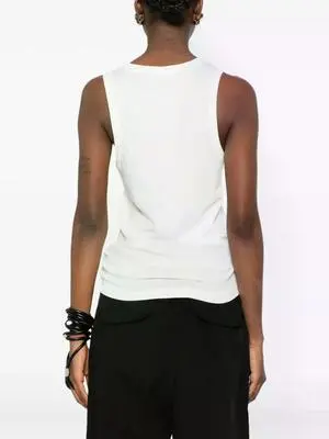 ENTIRE STUDIOS Round Neck Sleeveless Tank - White