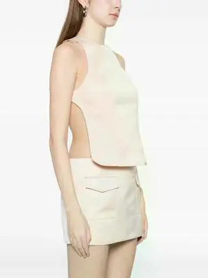 ALFIE Satin Backless Blouse - Pink