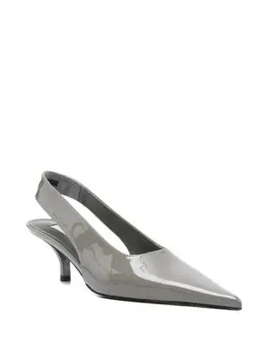 TOTEME Pointed-toe Slingback Pumps - Grey