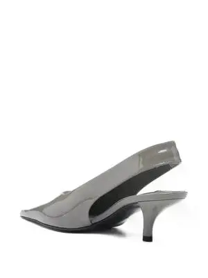 TOTEME Pointed-toe Slingback Pumps - Grey