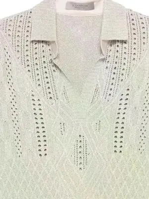D.exterior Openwork Knit Polo
