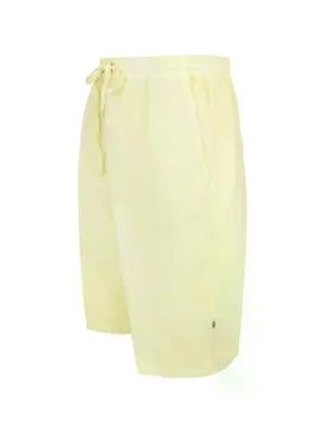 120% Lino Drawstring Bermuda Shorts - Yellow