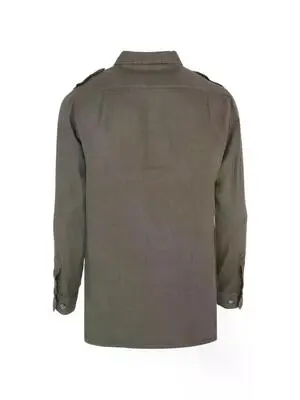 120% Lino Buttoned Pocket Linen Jacket - Green