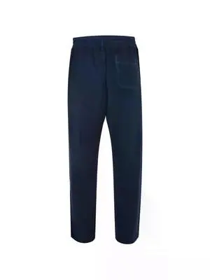 120% Lino Elasticated Sweatpants - Blue