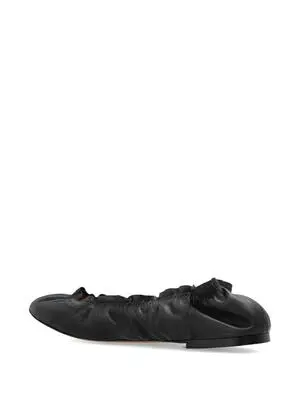 ODISSI Ballet Flats With Gathered Detailing - Black