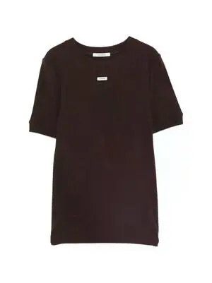 ENTIRE STUDIOS Redwood Ribbed Knit T-shirt - Brown