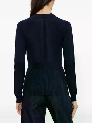 Moncler Ribbed Knit Logo Appliqué Top