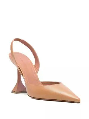 Amina Muaddi Holli Pointed Slingback Pumps