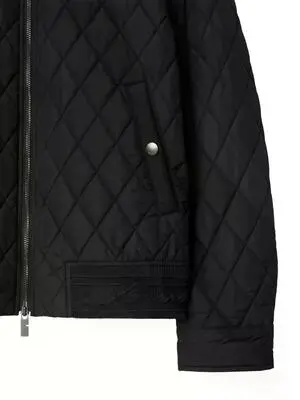 Burberry Quilted Nylon Jacket With Corduroy Collar