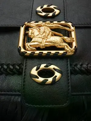 Burberry Small Rider Bag With Fringed Detailing