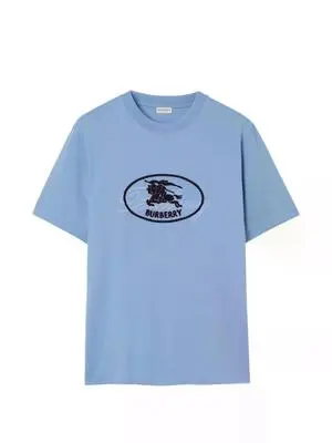 Burberry Knight Stamp Cotton T-shirt - Blue