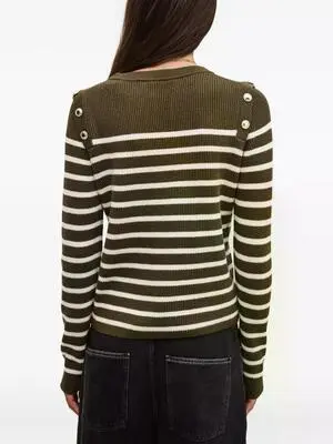 Ba&sh Matio Striped Button-detail Jumper