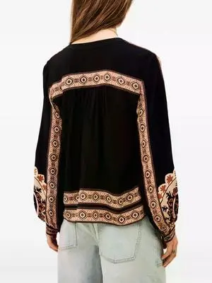 Ba&sh Valda Printed Button Blouse