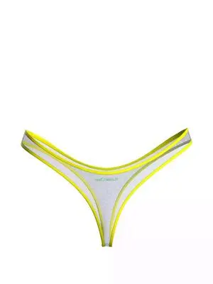 MAISON CLOSE Panorama High-cut Thong - Neutrals