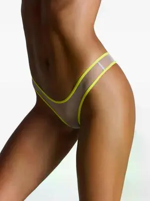 MAISON CLOSE Panorama High-cut Thong - Neutrals