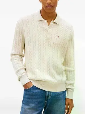 Tommy Hilfiger Cable Knit Polo Jumper