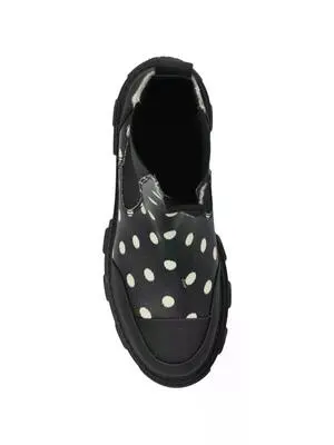 GANNI Polka-dot Chelsea Boots With Platform Sole