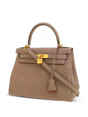 Hermès Kelly Top-handle Leather Handbag - Neutrals