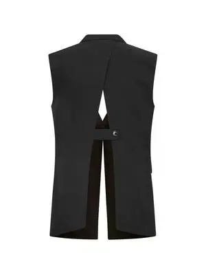 BLANCA VITA Peak Lapel Sleeveless Jacket