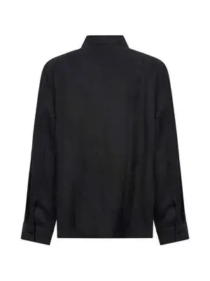 Studio Nicholson Long-sleeved Polo Shirt - Black