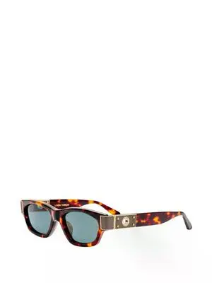 Linda Farrow Clara Geometric Frame Sunglasses - Brown