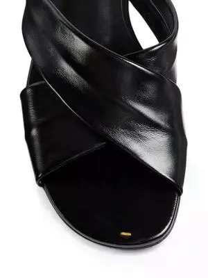 Khaite Liria Crossed Strap Sandals - Black