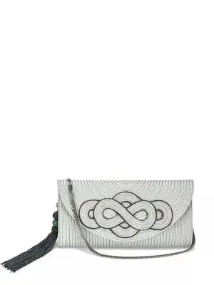 Shanghai Tang Chinese-knot Clutch Bag - Silver