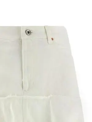 Sacai A-line Pleated Denim Skirt