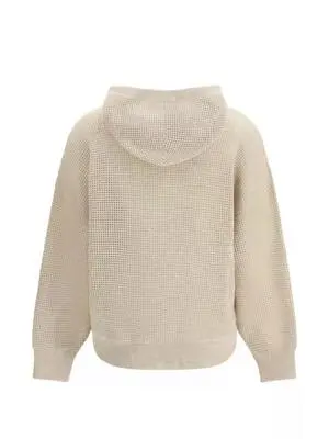 Brunello Cucinelli Waffle Knit Hoodie - Neutrals
