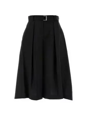 Sacai Pleated Bermuda Shorts - Black