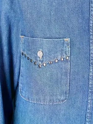 7 For All Mankind Embellished Denim Shirt