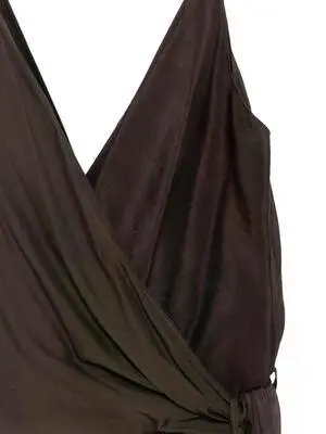 ALYSI Wrap-tie V-neck Blouse